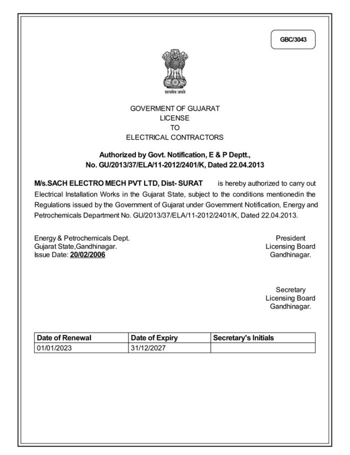 Certification – Sach Group